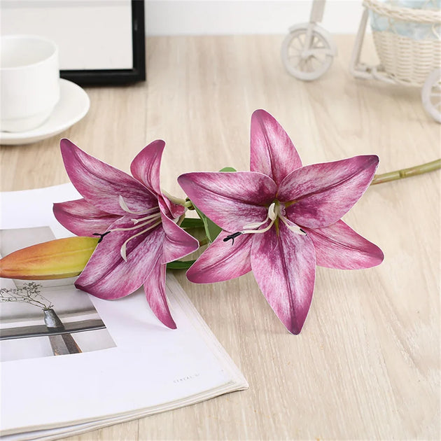 Stunning Artificial Lily Bouquet - Perfect for Weddings and Home Decor ...